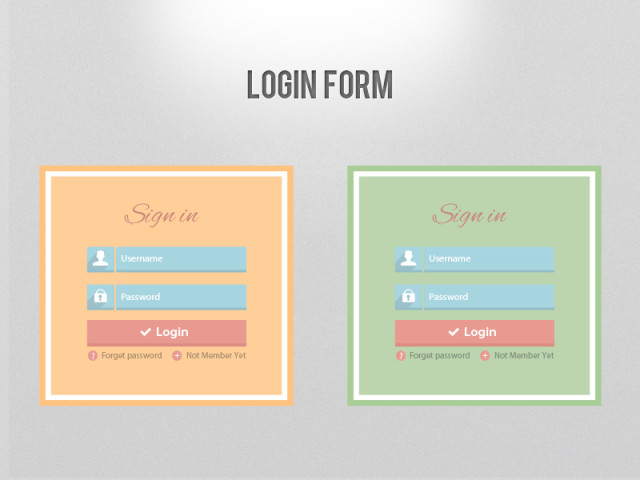Free Flat Login Form PSD | PSDboom | Free CV/Resume Templates