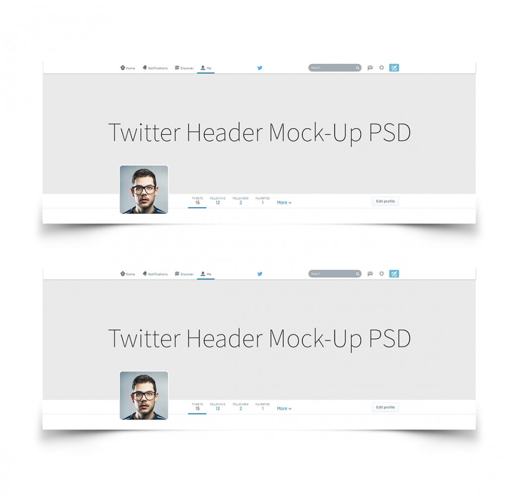Twitter Header photo Preview Mock-up PSD | PSDboom | Free CV/Resume ...