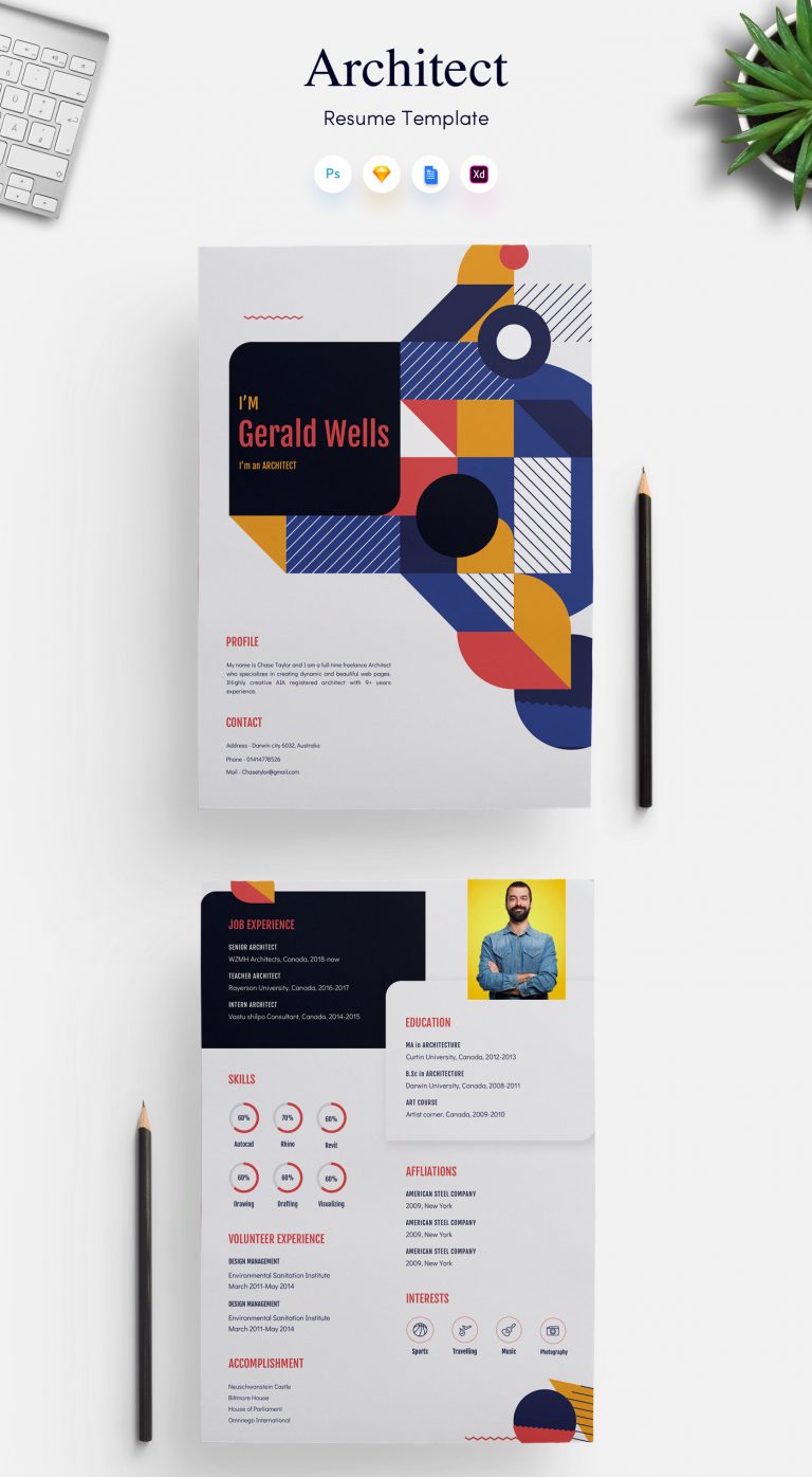 Architects CV/Resume Template | PSDboom | Free CV/Resume Templates